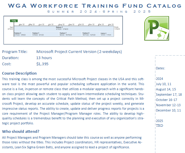 WGA Workforce Training Fund – William George Associates
